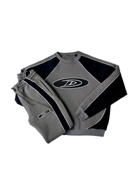 Dix-Sept La Marque Dark Grey Colorblock Pants | SEVENTEENTHEBRAND